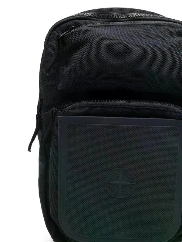 Stone Island Logo Patch Backpack - Blue