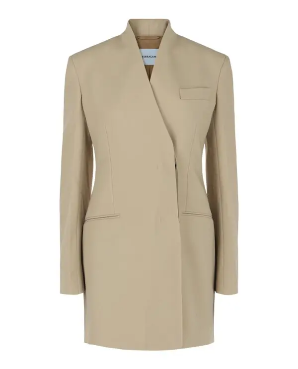 FERRAGAMO Single-breasted Virgin Wool Blazer