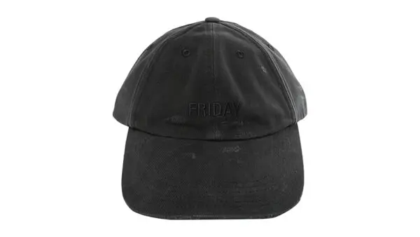 Vetements Friday Distressed Cap - Black