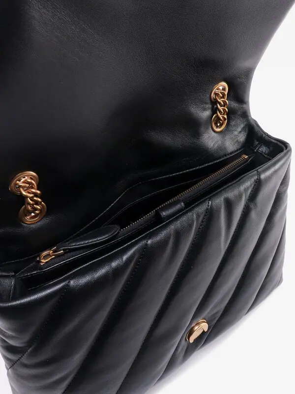 Pinko Love Puff Quilted Leather Shoulder Bag