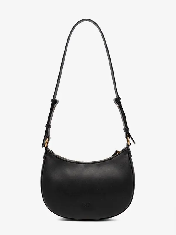 Pinko Half Moon Mini Leather Shoulder Bag