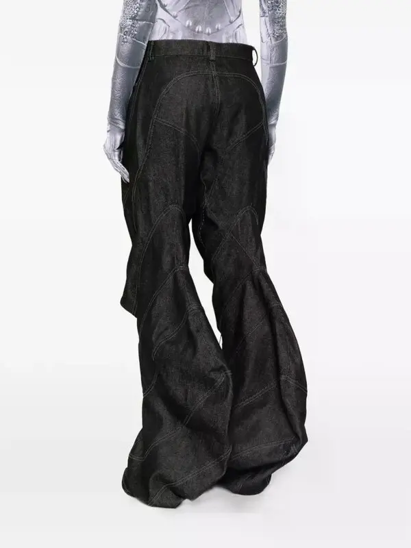 VICTOR CLAVELLY Zip-detailed Straight-leg Jeans