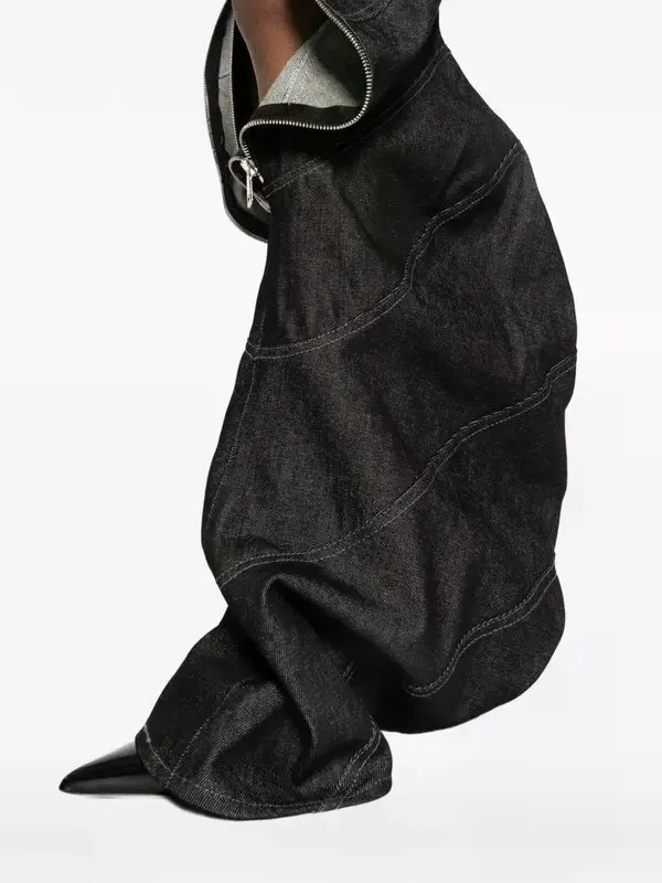 VICTOR CLAVELLY Zip-detailed Straight-leg Jeans