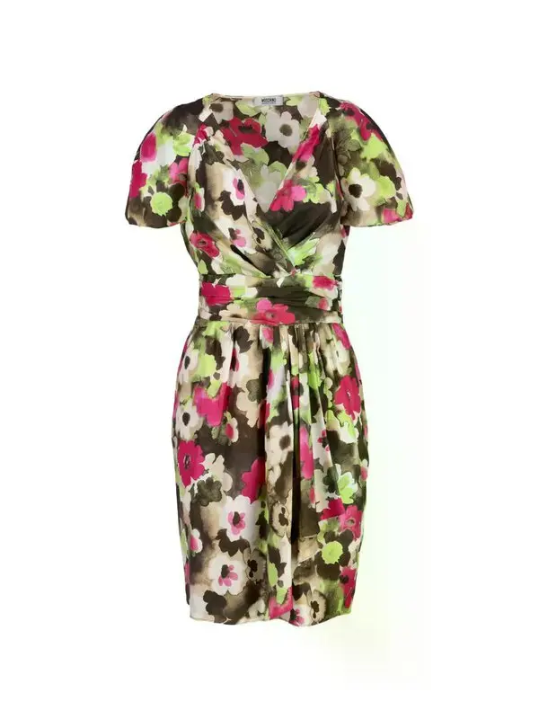 Moschino Floral V-neck Mini Dress
