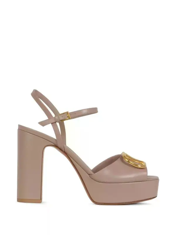 Valentino Garavani Platform Buckle Leather Pumps