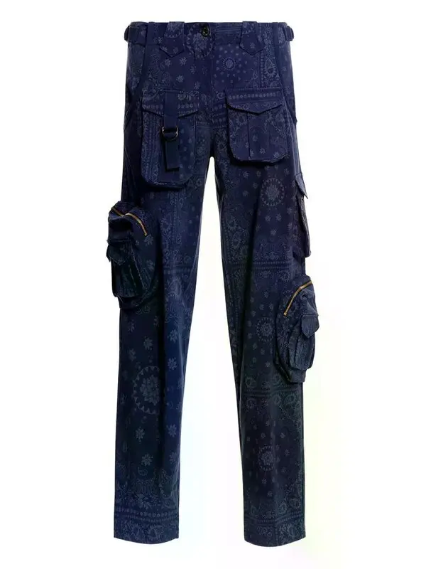 Agua Bendita Lisina Paisley-print Cargo Trousers
