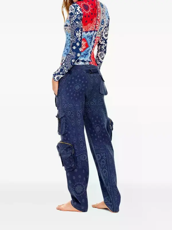 Agua Bendita Lisina Paisley-print Cargo Trousers