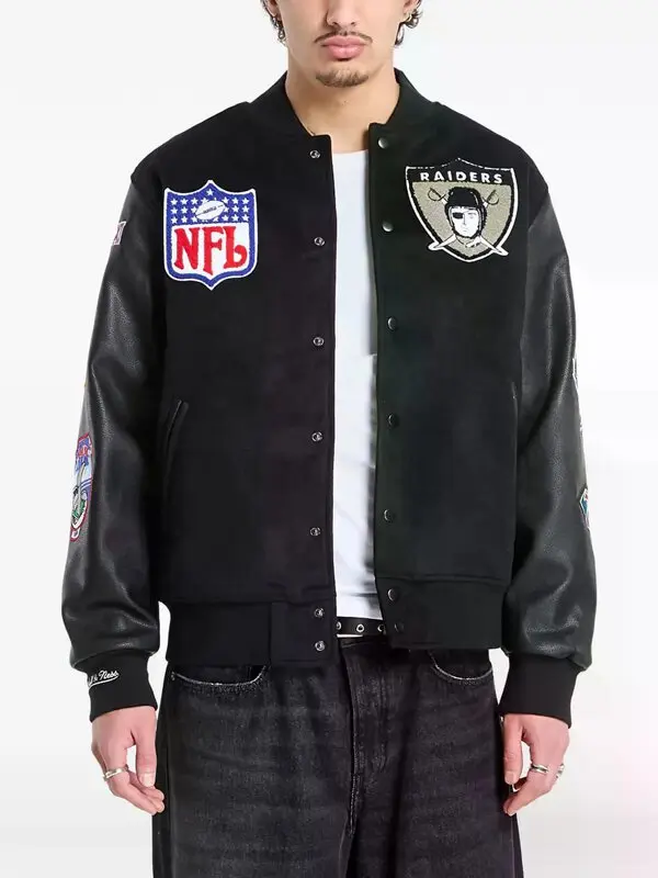 Mitchell & Ness Nfl Oakland Raiders Varsity Jacket - Black