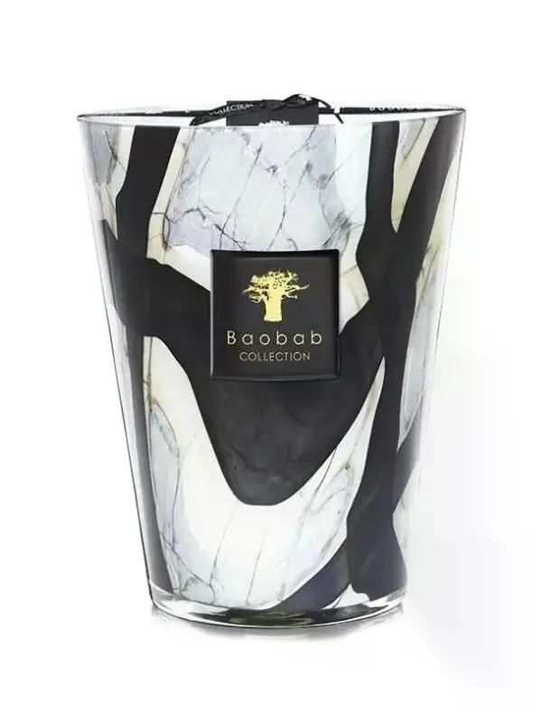 BAOBAB COLLECTION Max 24 Stones Marble Candle - Grey