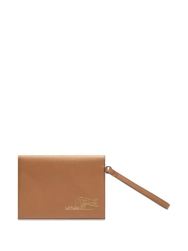 LANCEL Flap Wristlet Clutch