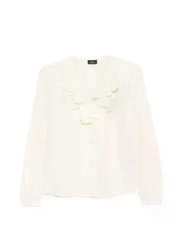Etro Ruffled Silk Blouse