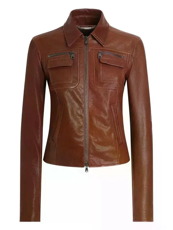 Dolce & Gabbana Pocket Zip-fastening Leather Jacket