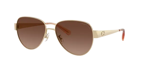 COACH Aviator Sunglasses - Brown Gradient Polarized