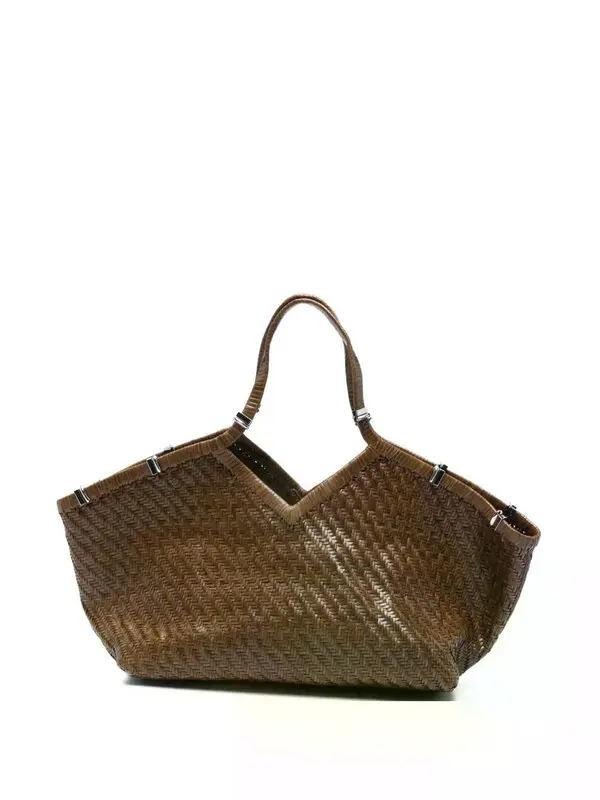 Benedetta Bruzziches Large Usha Hand-woven Tote Bag - Brown