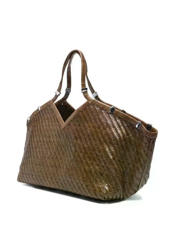 Benedetta Bruzziches Large Usha Hand-woven Tote Bag - Brown