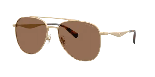 COACH Aviator Sunglasses - Brown Solid