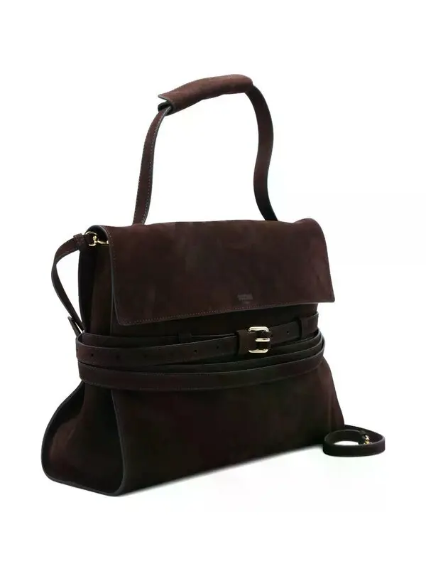 Moschino Belted Leather Tote Bag