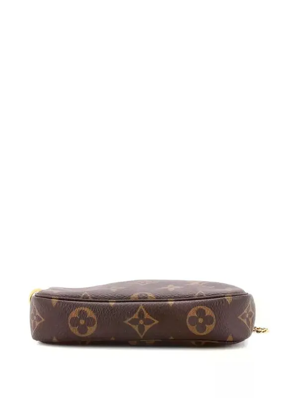 LOUIS VUITTON Pochette Accessoires Monogram Canvas Mini Clutch - Brown
