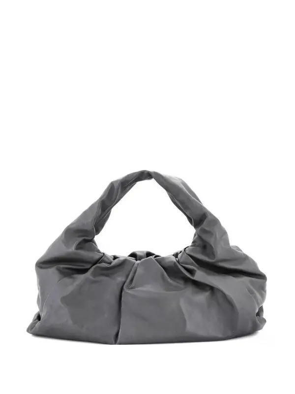 Bottega Veneta The Shoulder Pouch Leather Maxi Hobo Bag - Grey