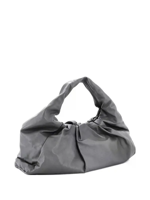 Bottega Veneta The Shoulder Pouch Leather Maxi Hobo Bag - Grey