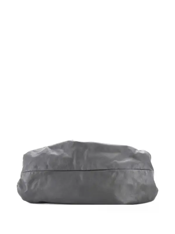 Bottega Veneta The Shoulder Pouch Leather Maxi Hobo Bag - Grey