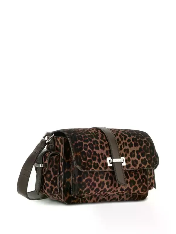 Hogan Leopard-print Flap Cross Body Bag