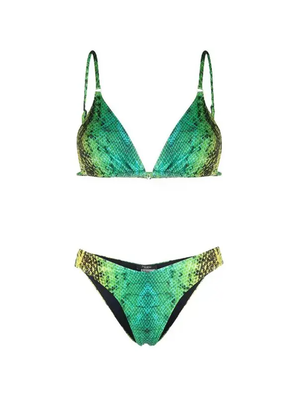 NOIRE SWIMWEAR Tanning V-cut Beachwear - Green