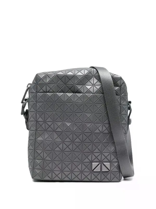 Issey Miyake Geometric Panelled Messenger Bag - Grey