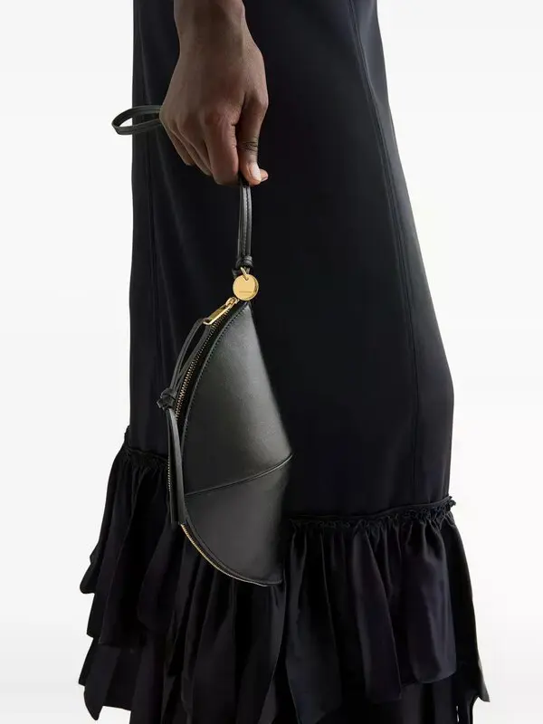 JIL SANDER Curved Wrist-strap Clutch Bag