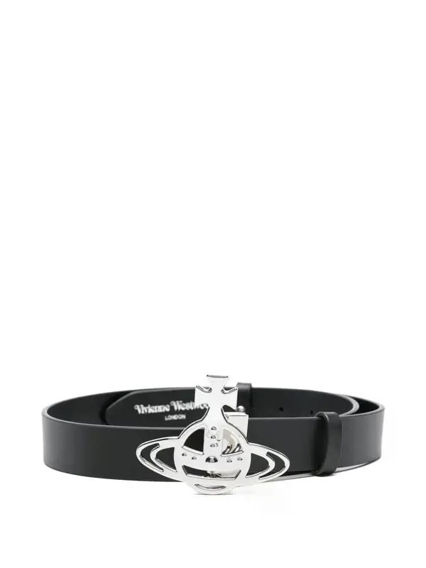 VIVIENNE WESTWOOD Orb-buckle Leather Belt - Black