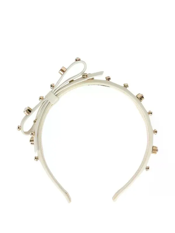 Red Valentino Bow Stud Headband - Neutrals