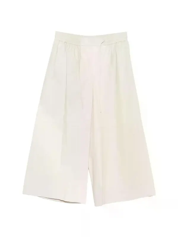 YVES SALOMON Drawstring Leather Trousers