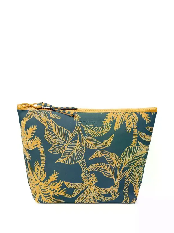 ERES Floral Print Make-up Bag - Blue