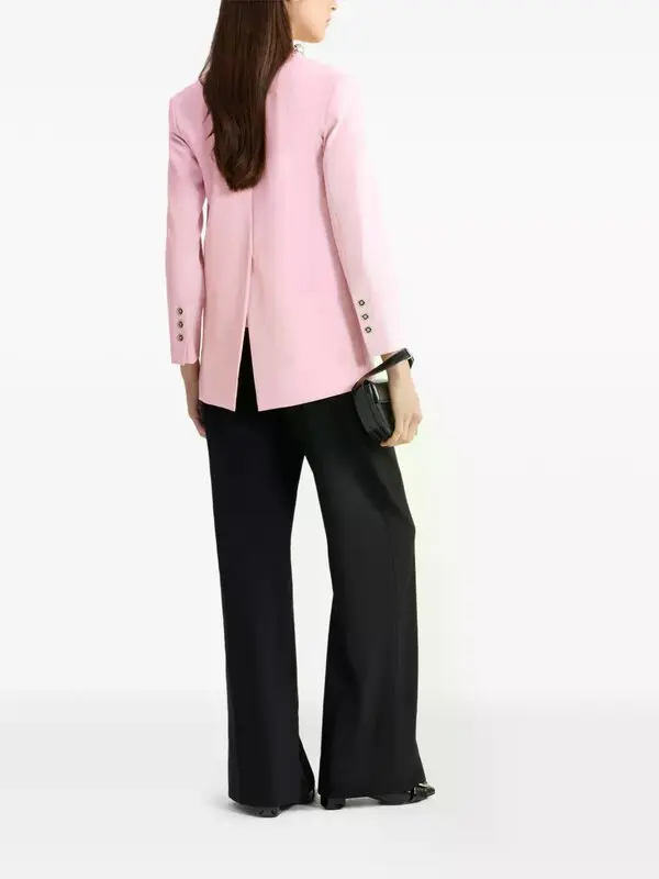 Patou Double-breasted Collarless Blazer