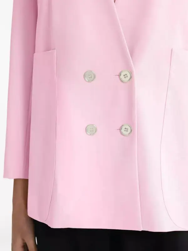 Patou Double-breasted Collarless Blazer