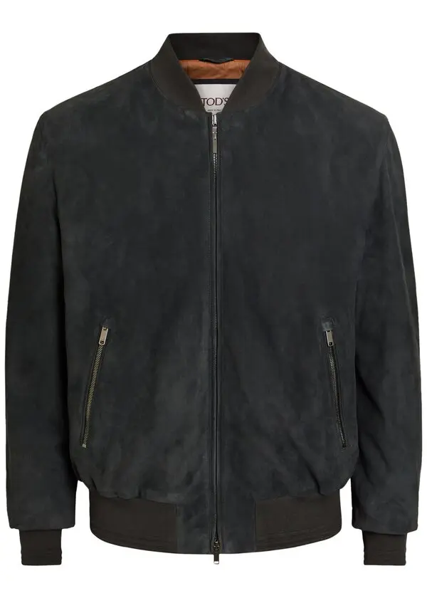 TOD'S Suede Bomber Jacket
