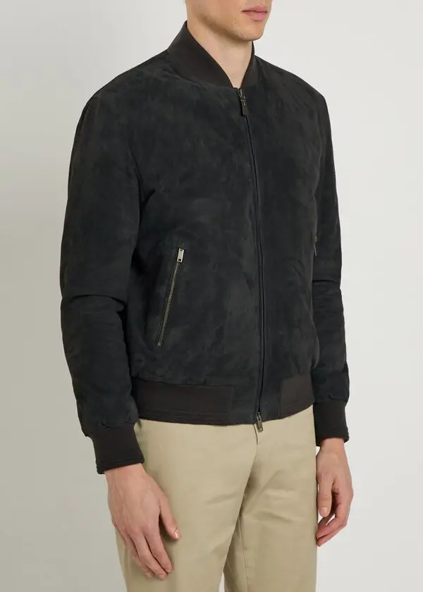 TOD'S Suede Bomber Jacket