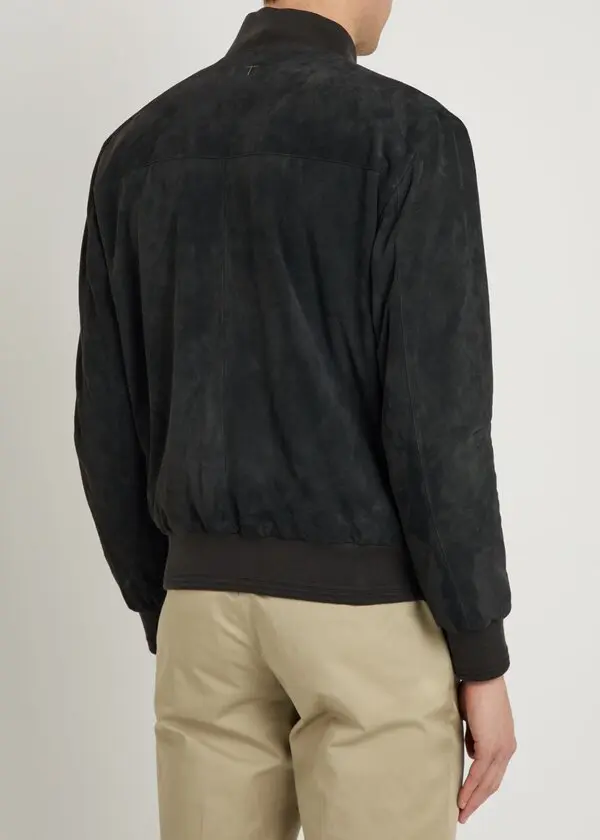 TOD'S Suede Bomber Jacket