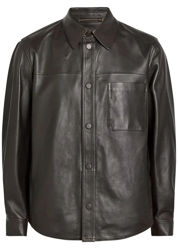 SLOWEAR Leather Overshirt Jacket