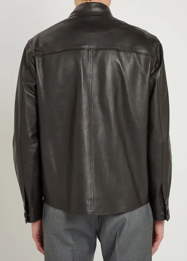 SLOWEAR Leather Overshirt Jacket