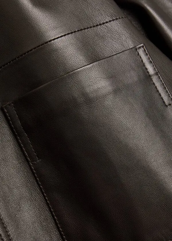 SLOWEAR Leather Overshirt Jacket