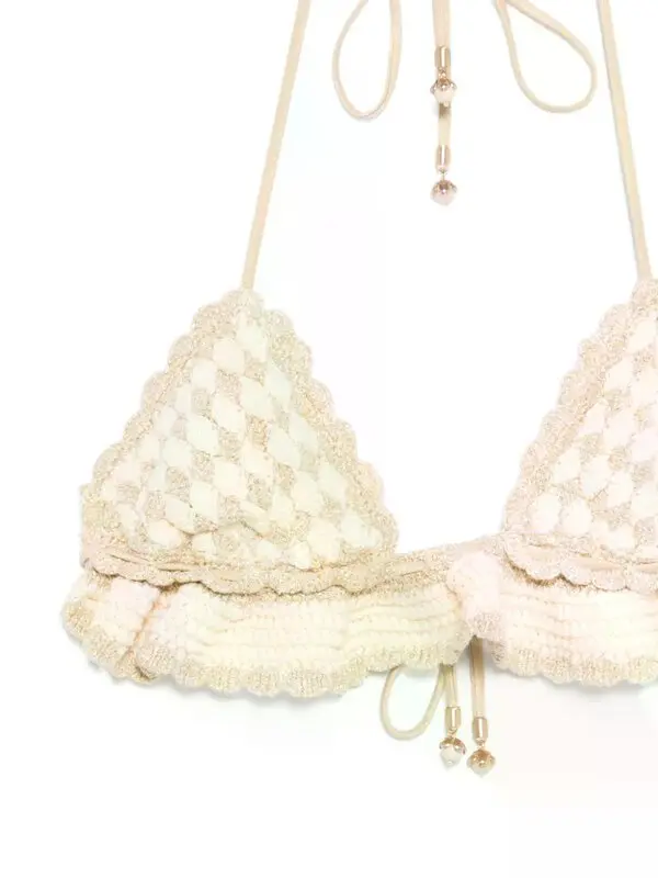 Zimmermann Crochet Ruffled Bikini