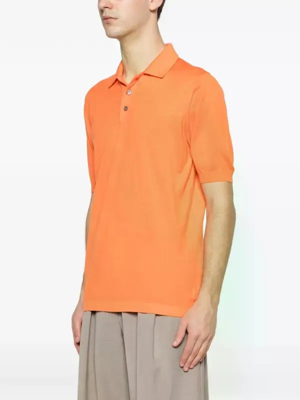 Kiton Buttoned Polo Shirt - Orange
