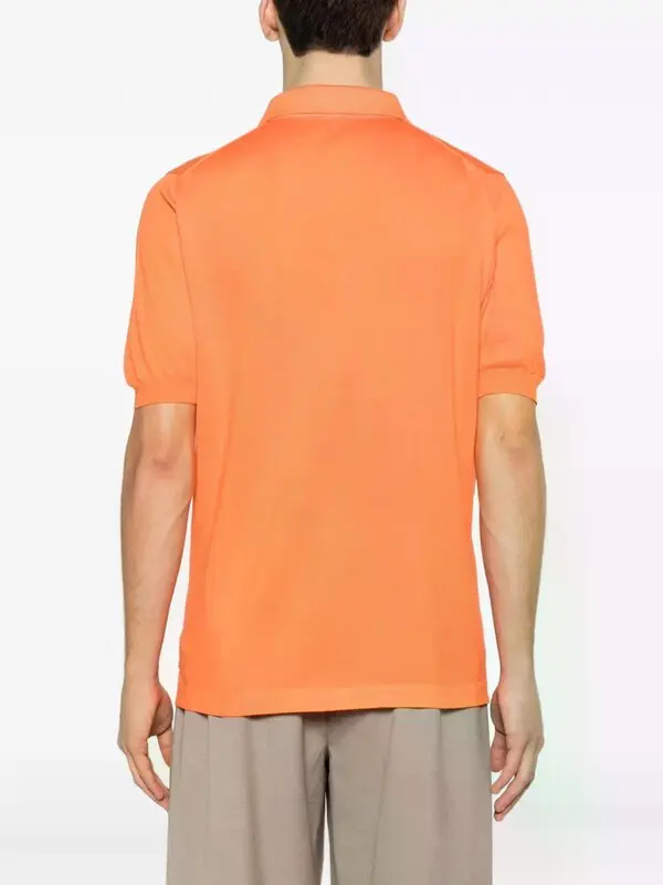 Kiton Buttoned Polo Shirt - Orange