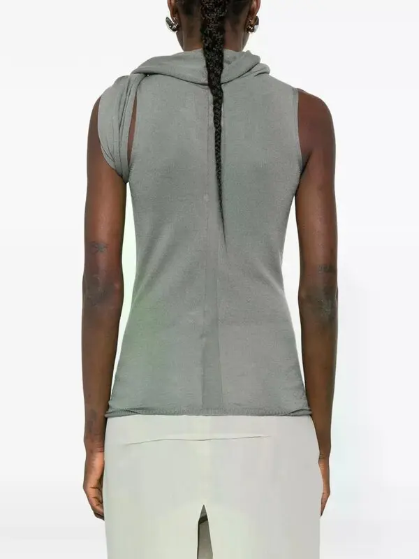 Rick Owens Sleeveless Top With Draped Detail