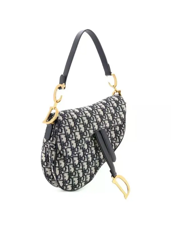 Dior Saddle Handbag Oblique Canvas - Blue