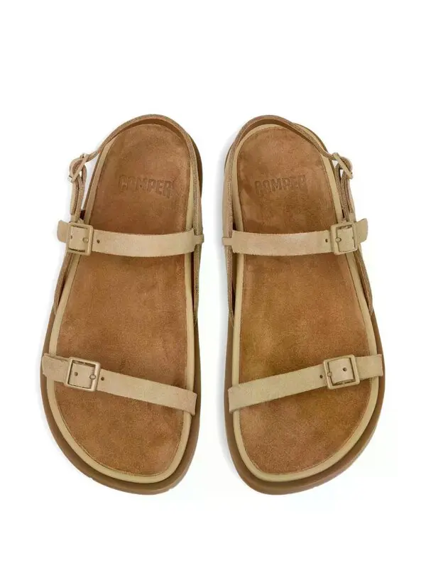 Camper Buckle Strap Sandals - Brown