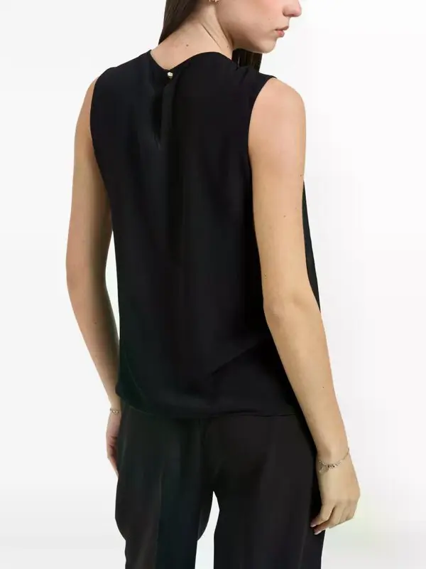 Patrizia Pepe Knot Sleeveless Top - Black