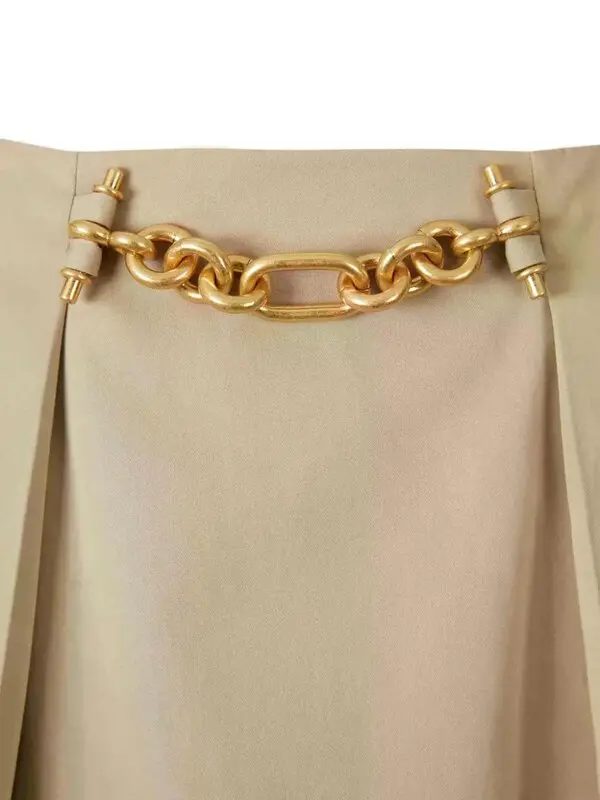 Balmain Chain Pleated Mini Skirt