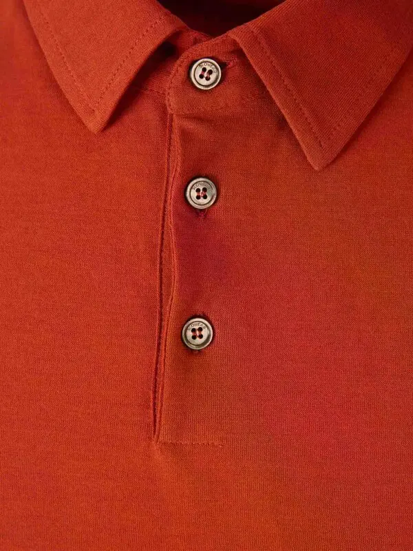 ZANONE Buttoned Polo Shirt - Orange